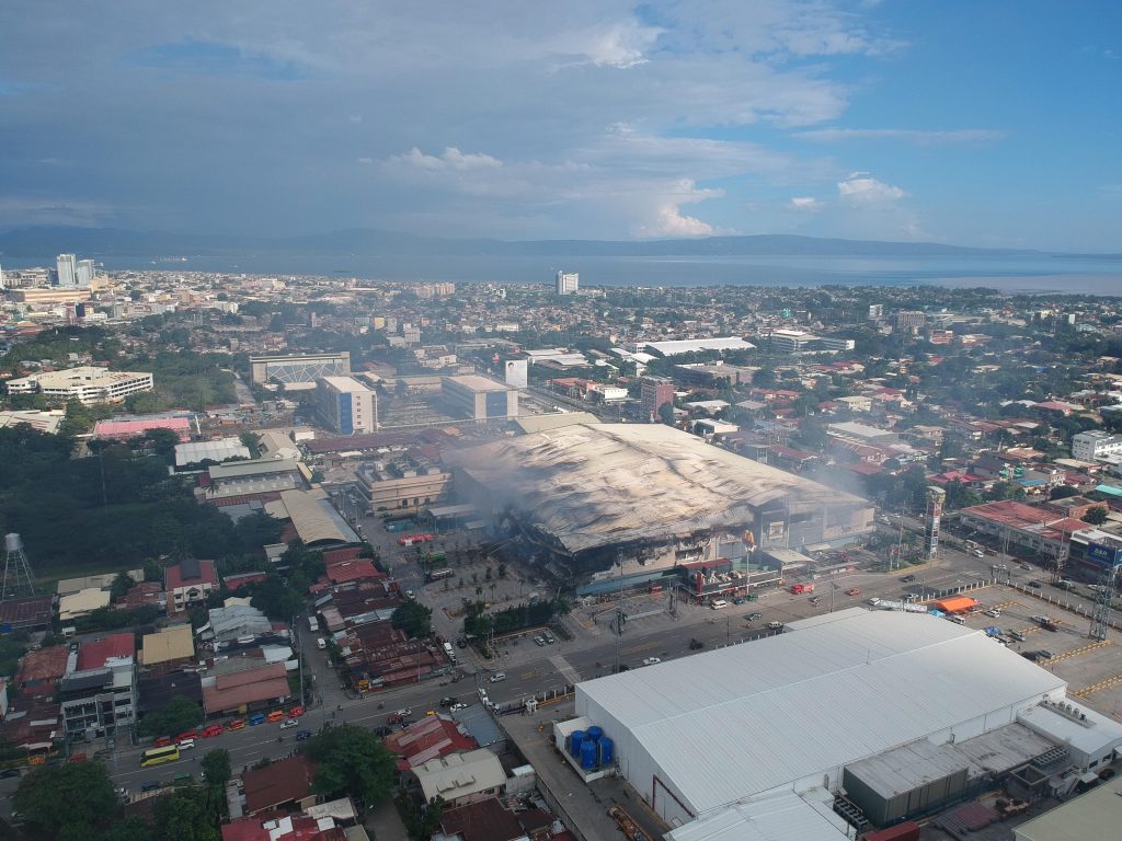 PHOTOS: Fire at NCCC Mall of Davao Aerial View