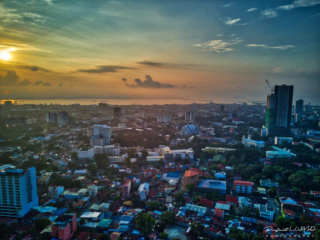 Spectacular Golden Hour Aerial View of Cebu City