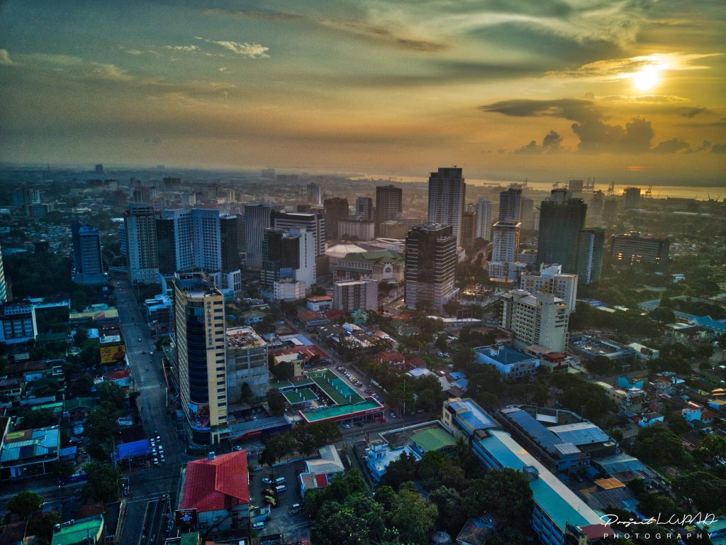 Spectacular Golden Hour Aerial View of Cebu City