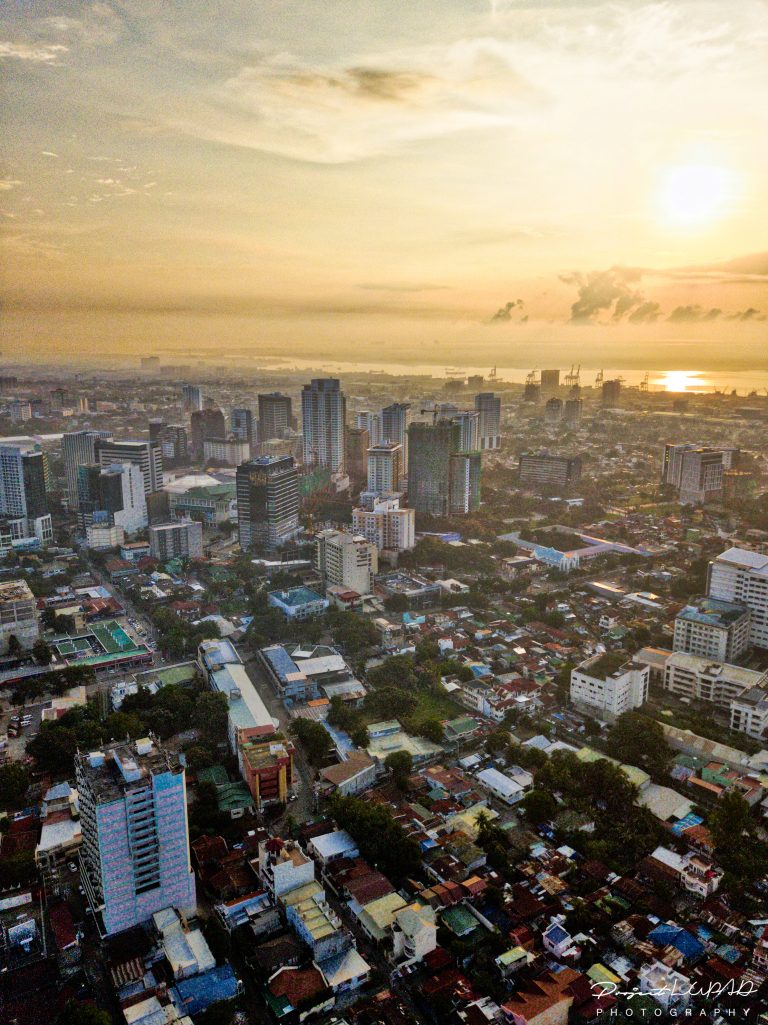 Spectacular Golden Hour Aerial View of Cebu City