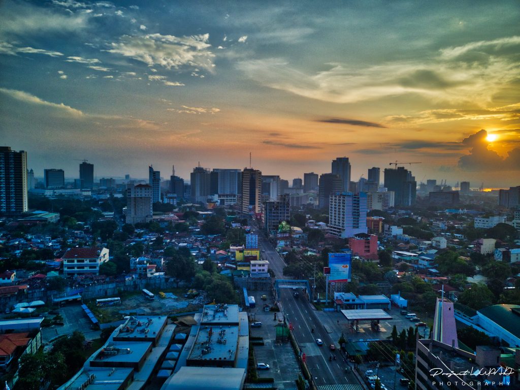 Spectacular Golden Hour Aerial View of Cebu City