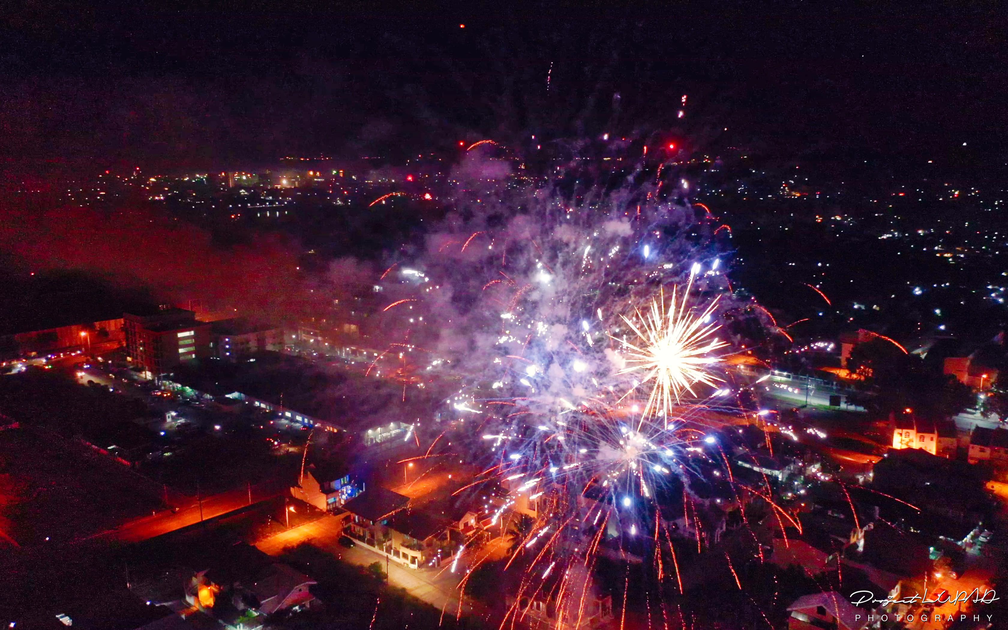PHOTOS: 2019 New Year's Eve Fireworks Aerial View in the Philippines