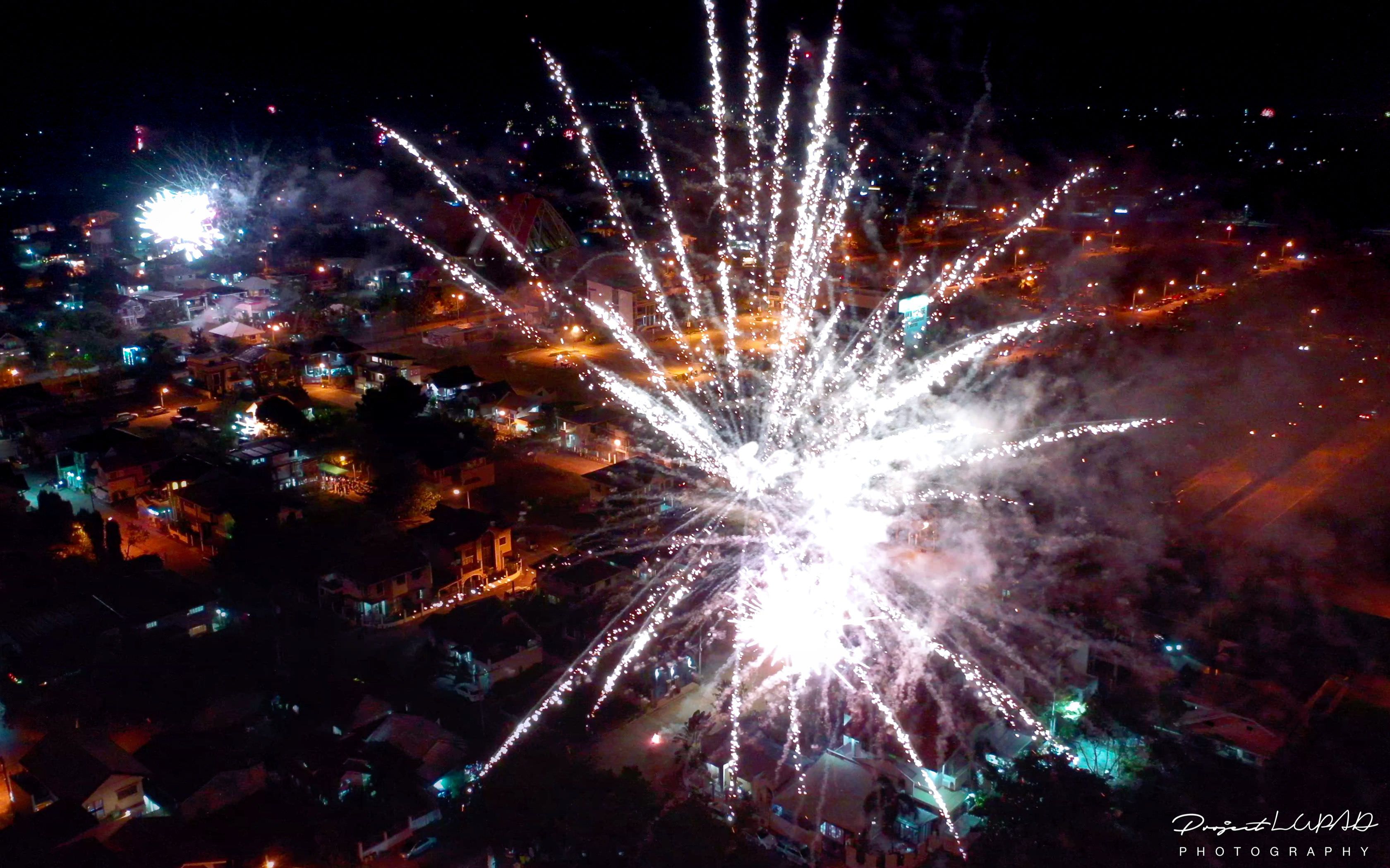 PHOTOS: 2019 New Year's Eve Fireworks Aerial View in the Philippines