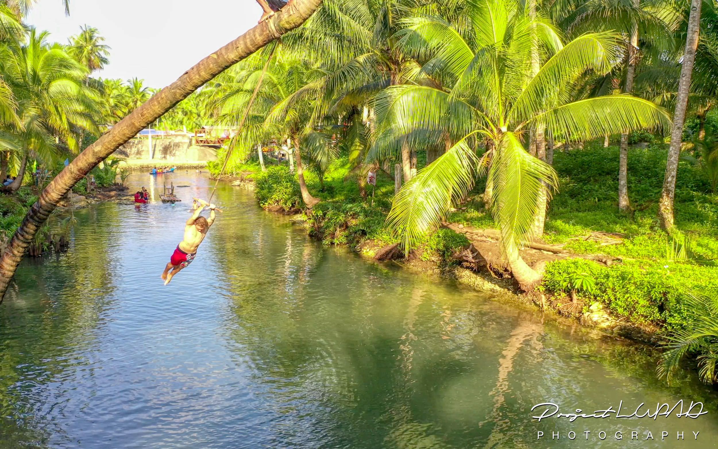 PHOTOS: Bended Coconut Tree Rope Swing in Siargao Island