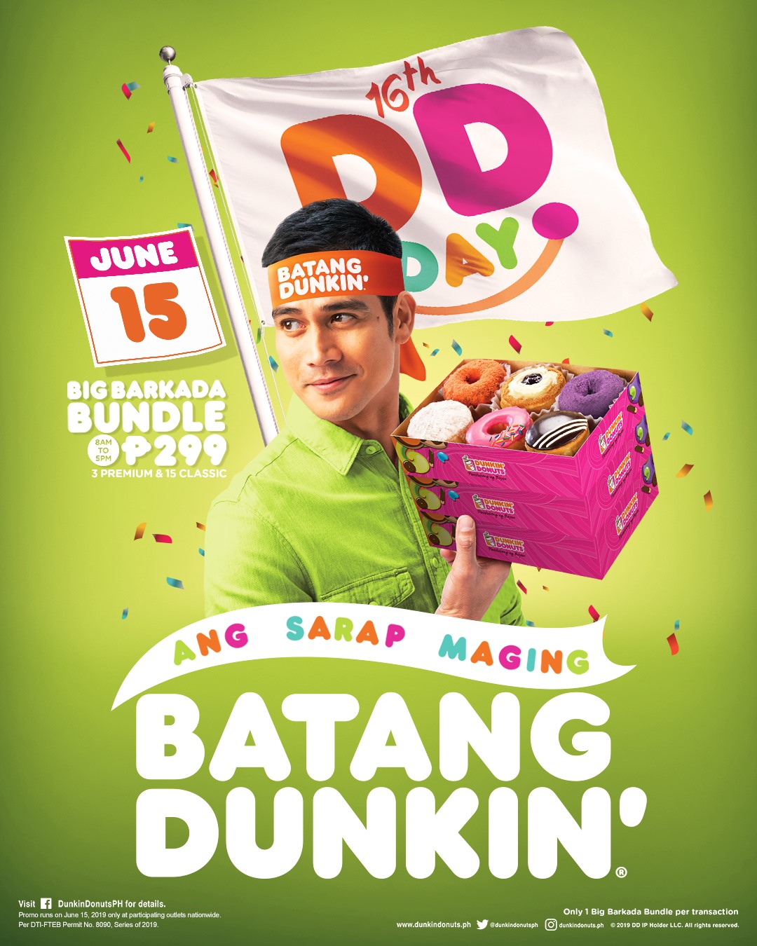 Get Free Dunkin' Donuts Nationwide on June 15 for 16th DD Day