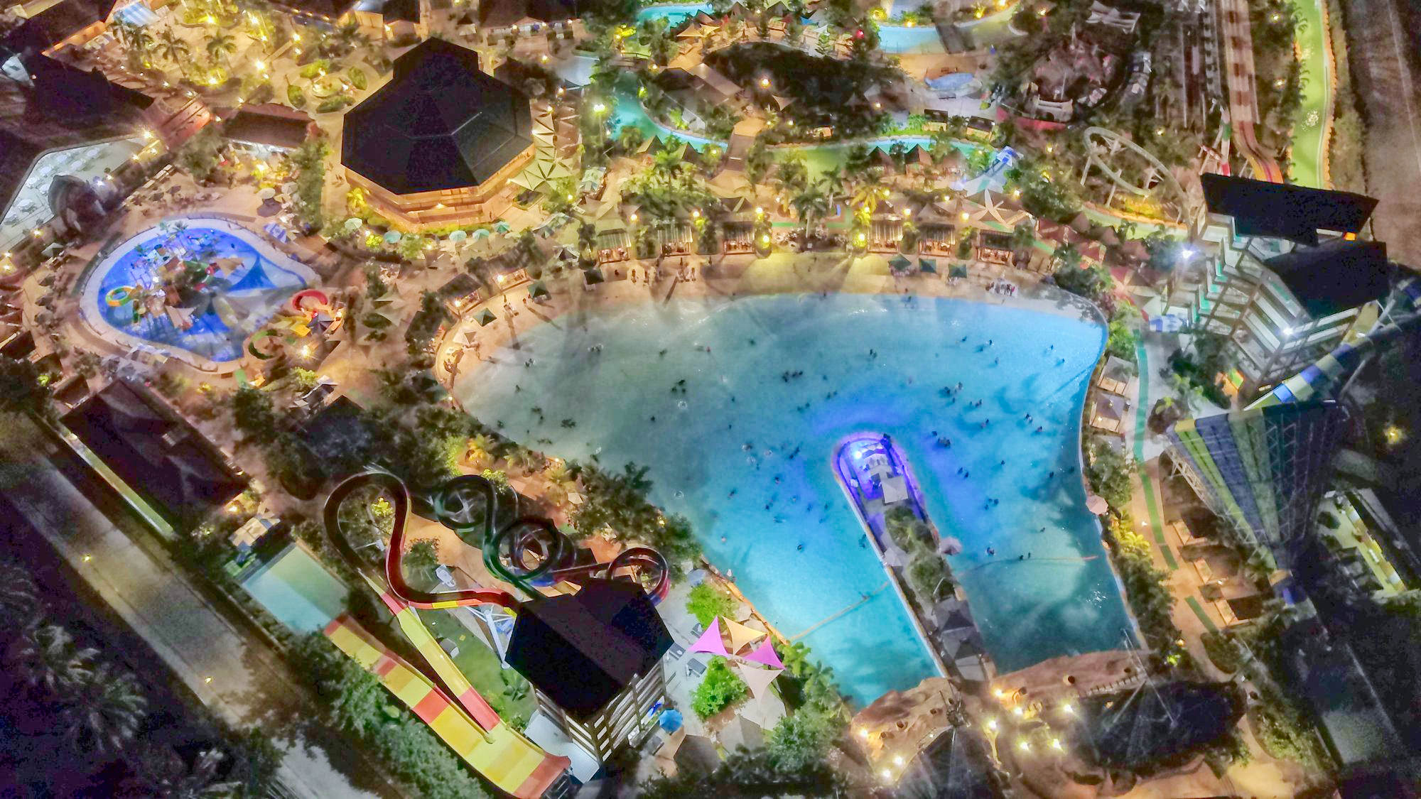 PHOTOS: Spectacular Seven Seas Waterpark Aerial View at Night