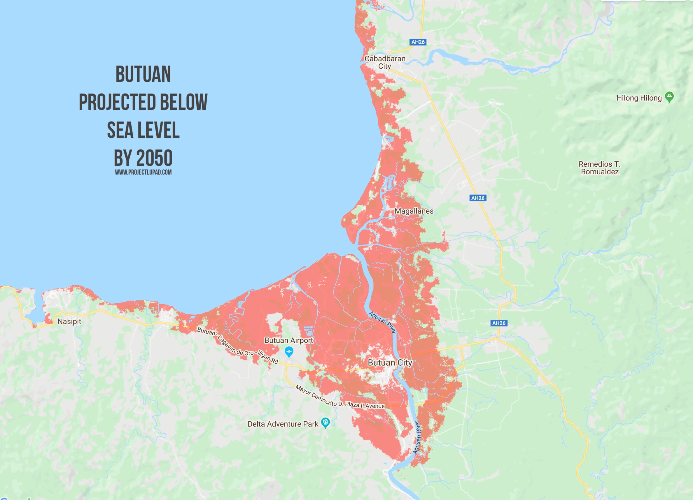 Philippine Cities Projected Sea Level by the Year 2050