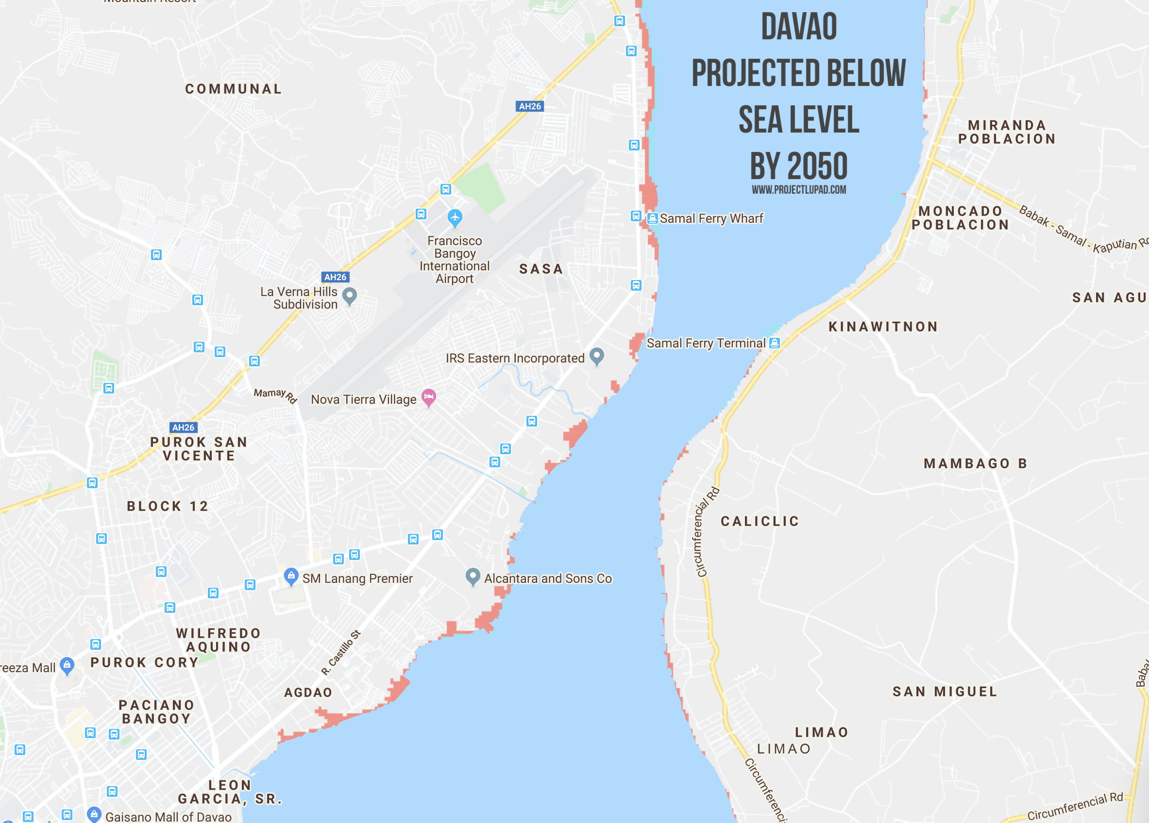 Philippine Cities Projected Sea Level by the Year 2050