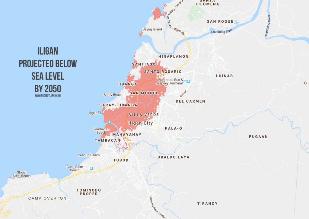Philippine Cities Projected Sea Level by the Year 2050