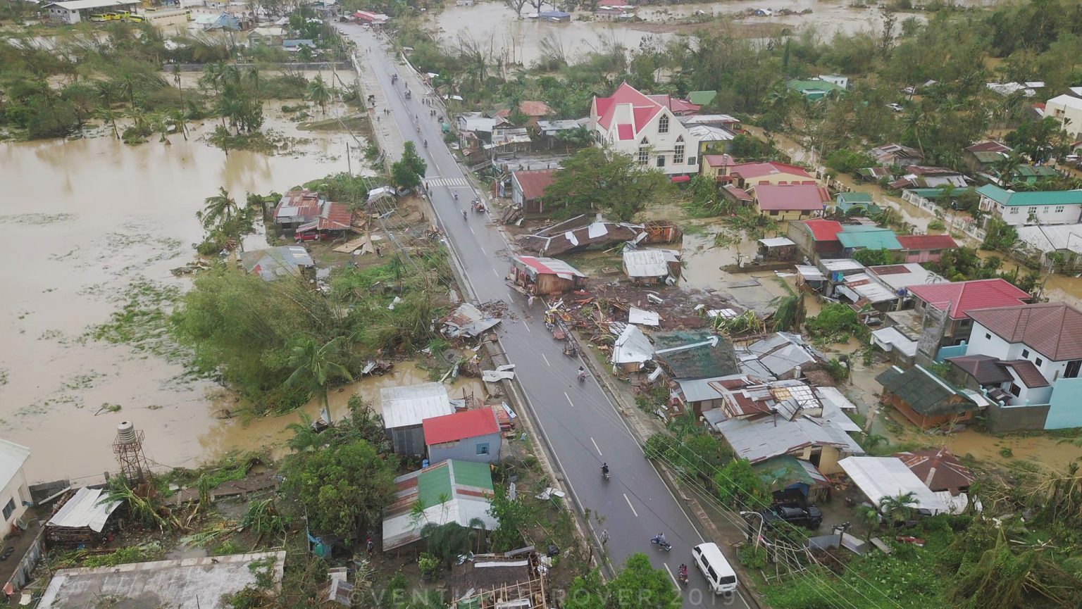 Typhoon Ursula Aftermath Aerial Survey of Flooded Areas in Iloilo