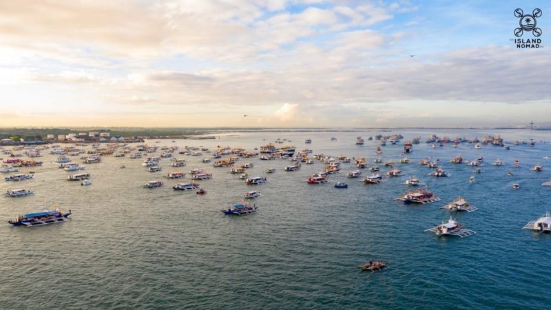 Sinulog 2020 Fluvial Parade Procession Aerial View