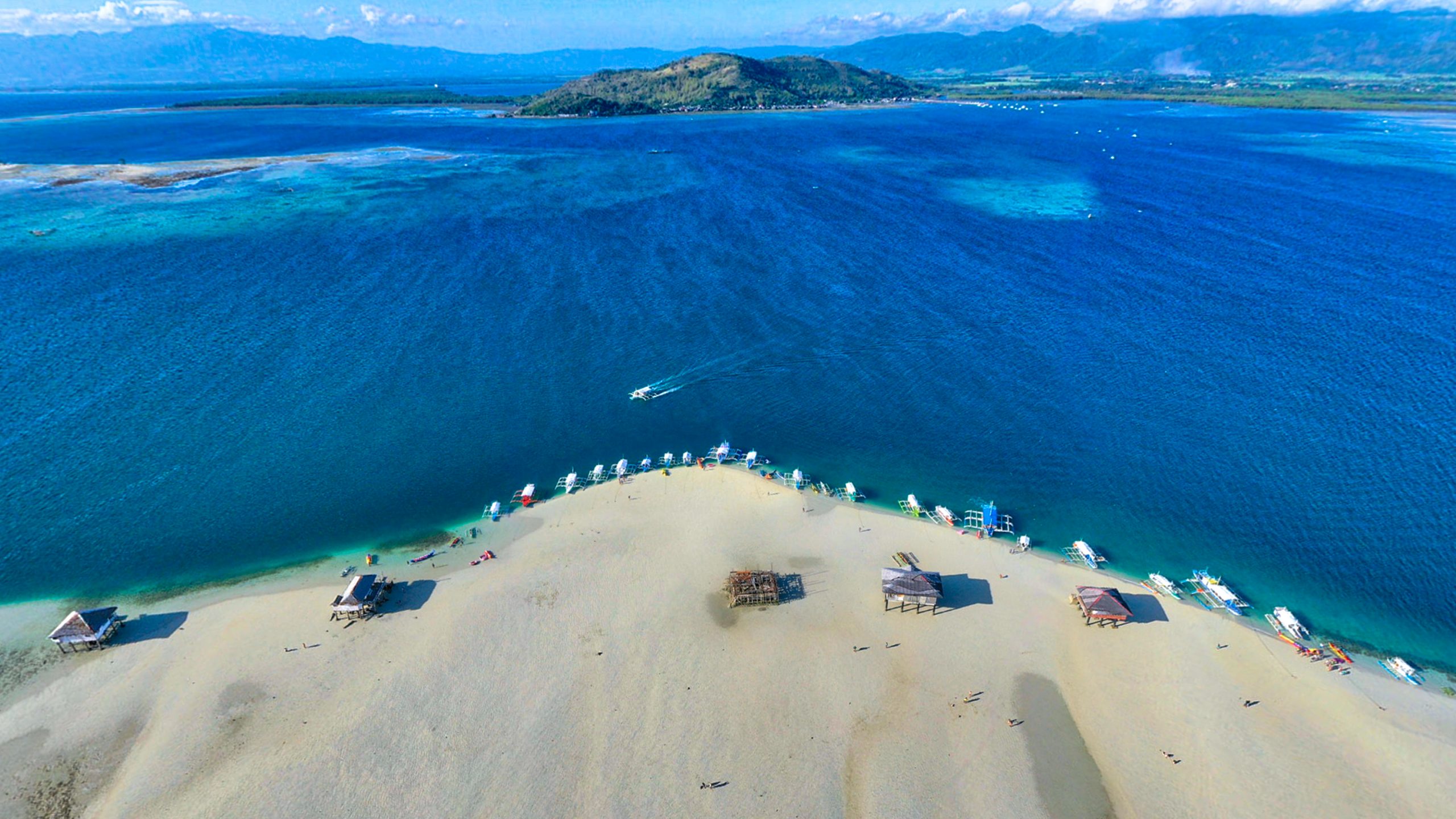 360 Aerial View of Manjuyod Sandbar: The Maldives of the Philippines