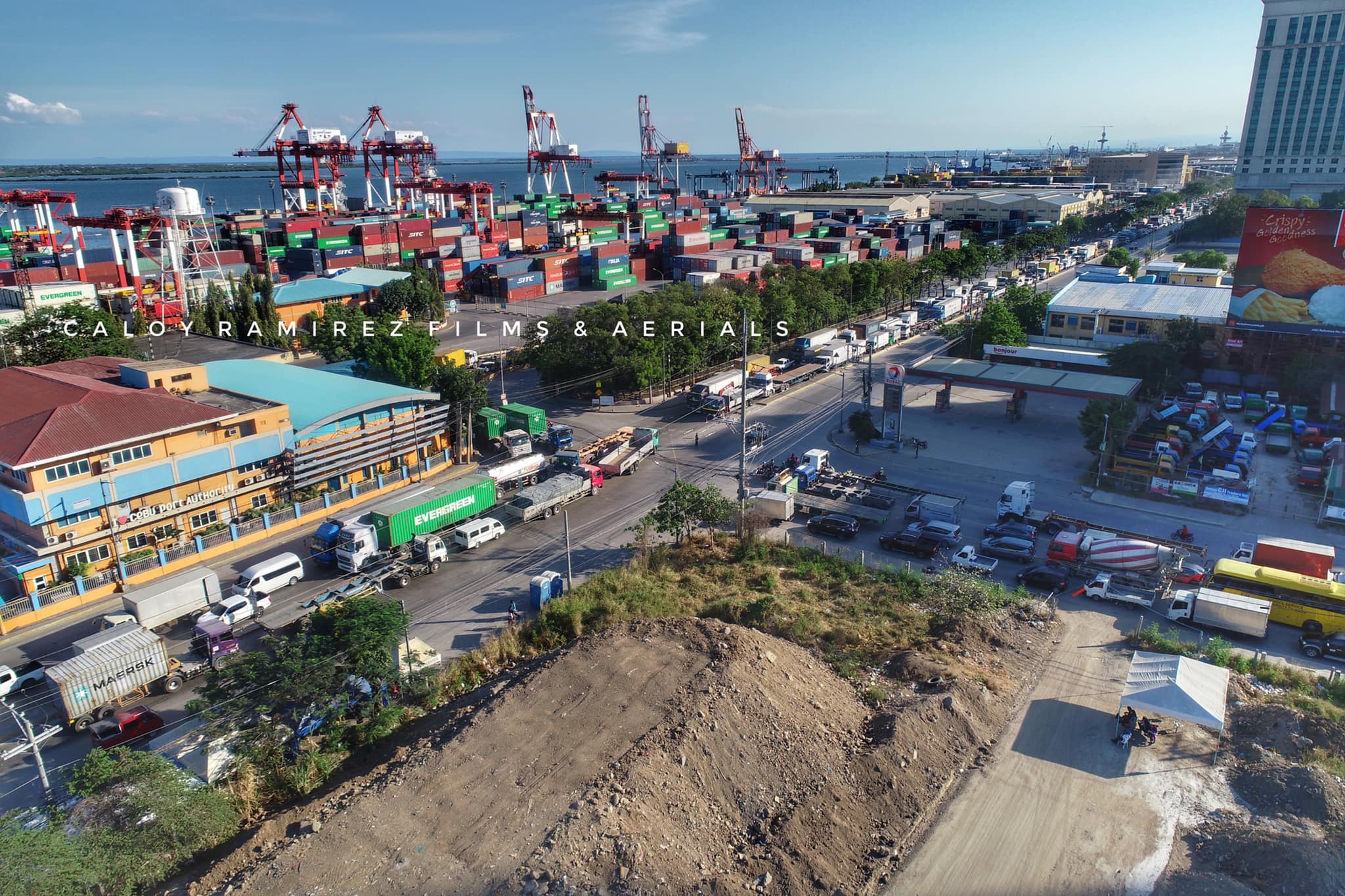 Aerial Survey of Cebu City's Traffic at North Reclamation on April 16, 2020