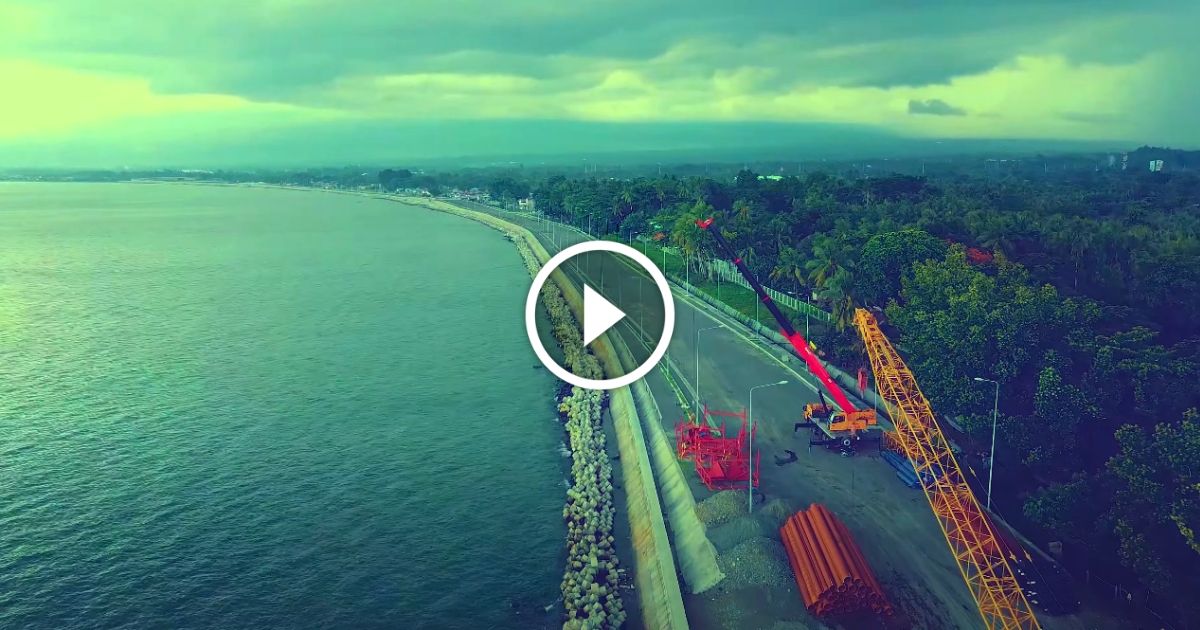 Cinematic Progress Update of Davao City Coastal Road as of June 2020