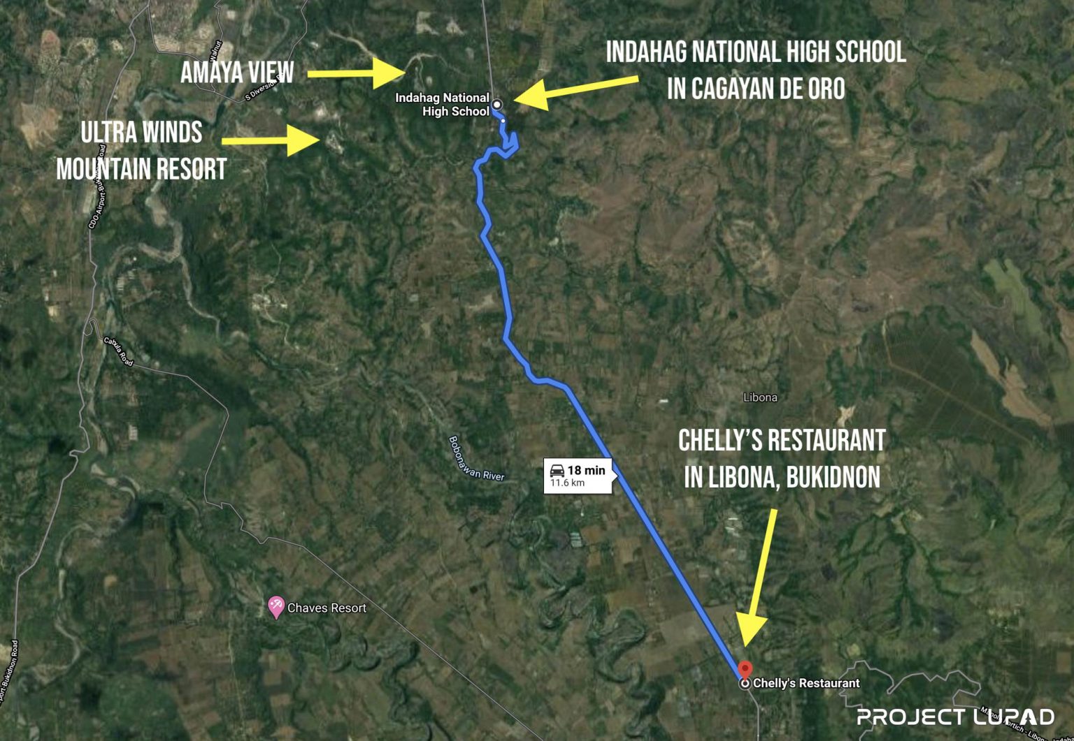 Beautiful Scenery at Chelly's Restaurant in Libona, Bukidnon