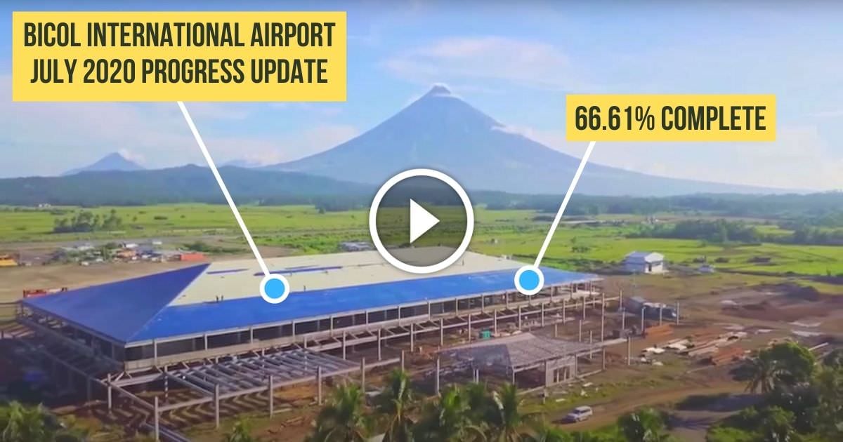 Bicol International Airport in Albay 66.61% Complete as of July 2020