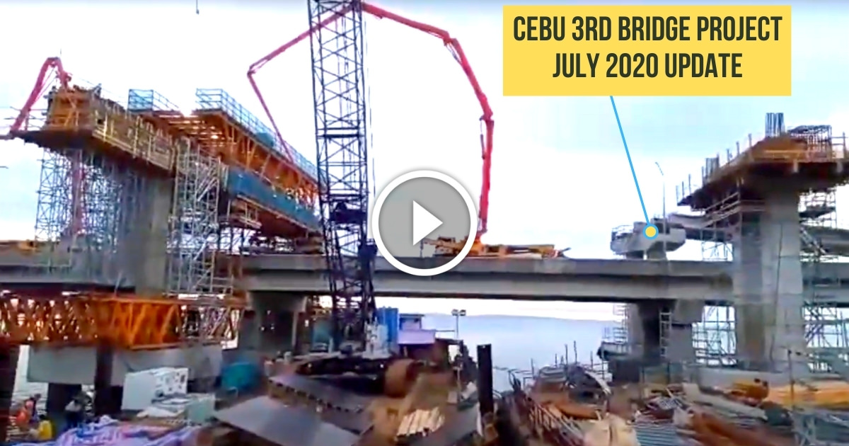 Cebu 3rd Bridge Project Crane's Point of View Update as of July 2020