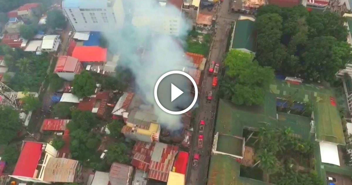 Fire at Hayes Street in Cagayan de Oro on July 1 Aerial Coverage