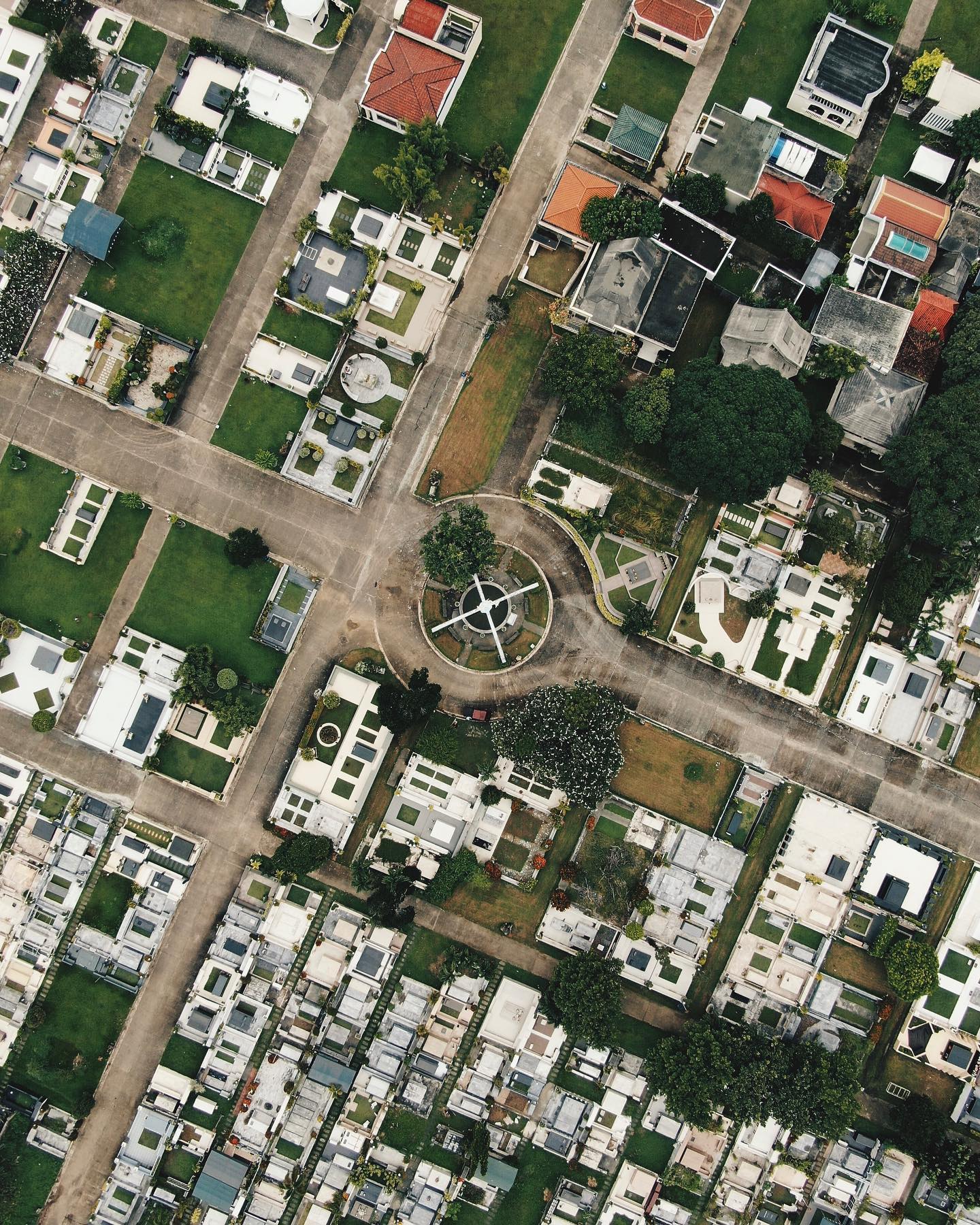 Aerial View of Cebu Memorial Park (CeMPark) in Banilad During Pandemic