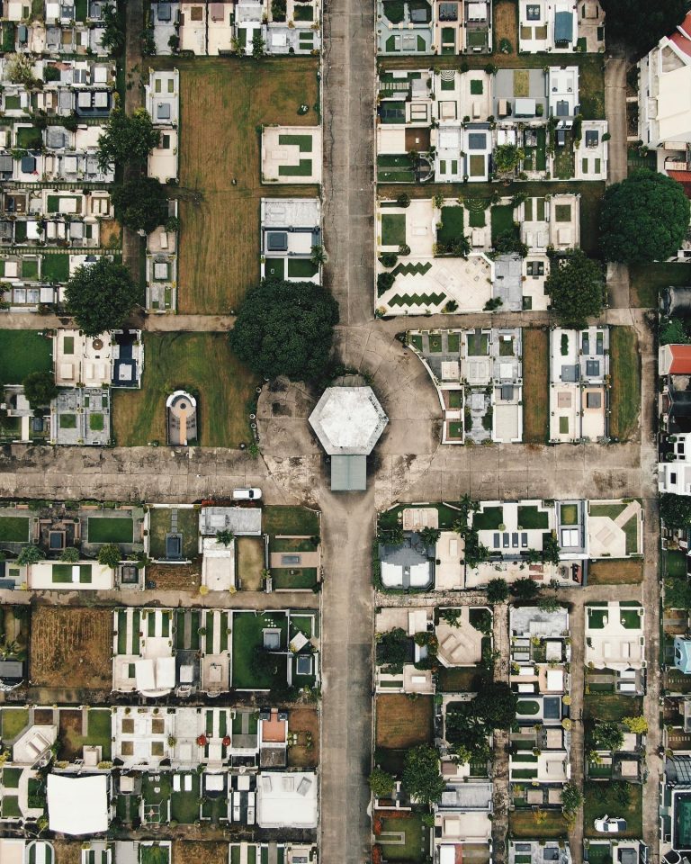 Aerial View of Cebu Memorial Park (CeMPark) in Banilad During Pandemic