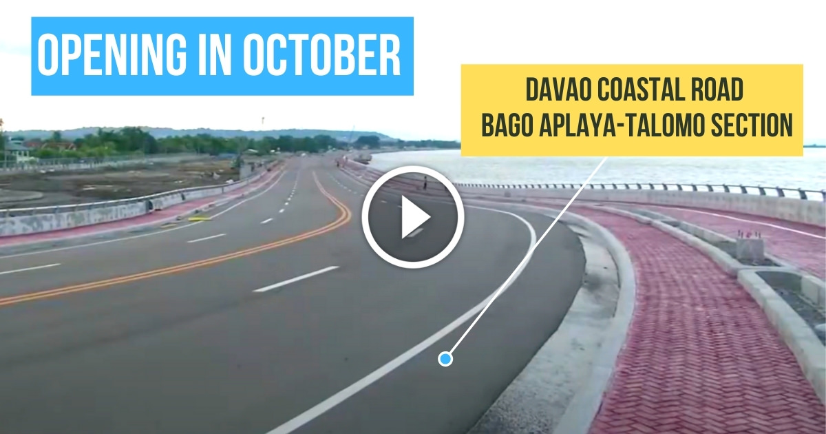 Davao Coastal Road Bago Aplaya-Talomo Section to Open in October