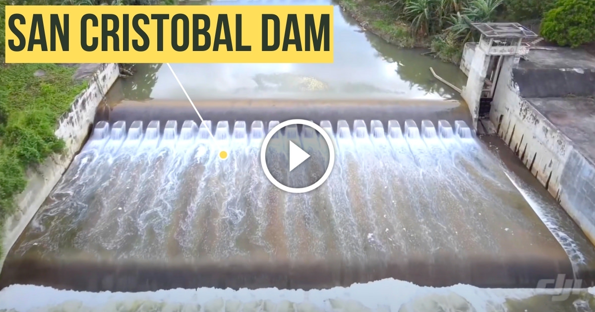 Aerial View of San Cristobal Dam in Calamba, Laguna