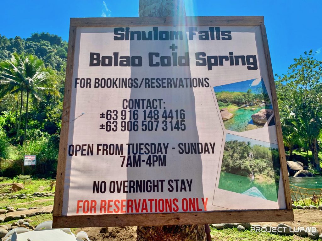 Sinulom Falls and Bolao Cold Spring Now Open to Public