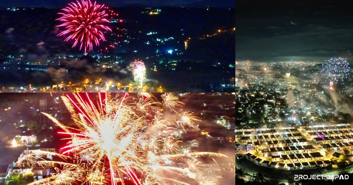 New Year 2021 Fireworks Aerial View in Cagayan de Oro