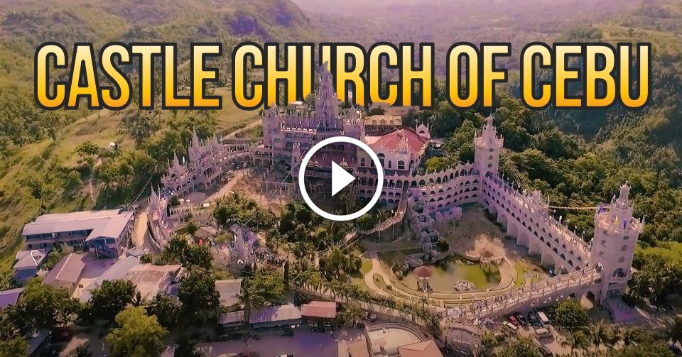 Aerial View of the Castle Church of Cebu, One of the Biggest