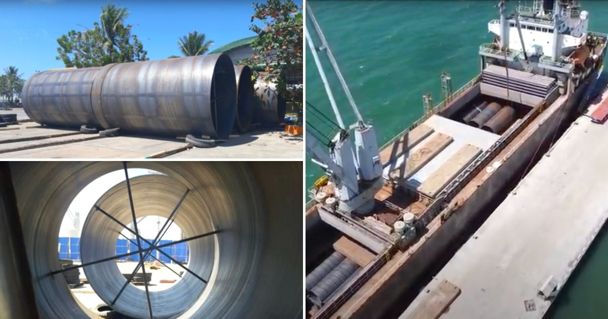 Arrival of Steel Casings from Korea for the Panguil Bay Bridge Project