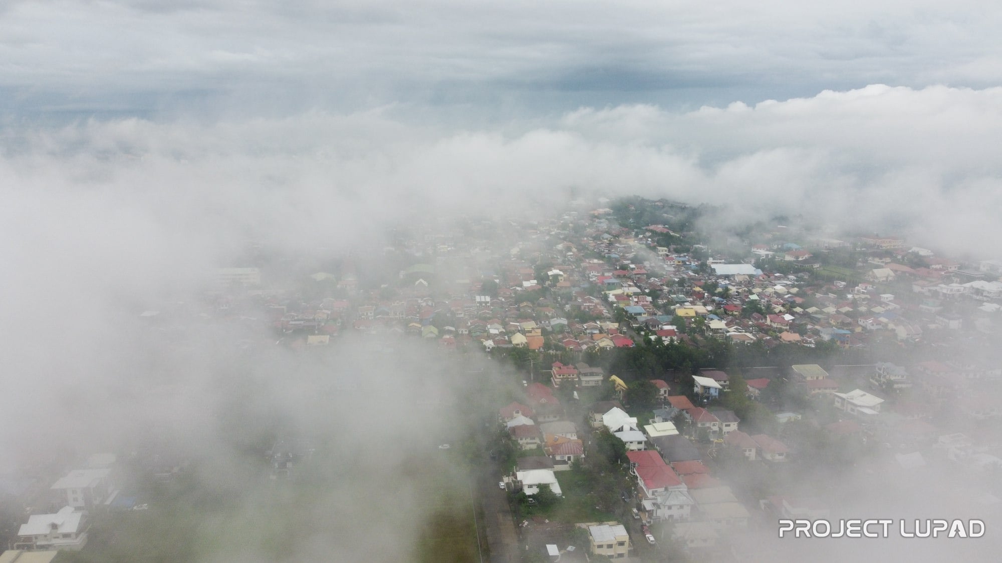 Sea of Clouds Fog in Uptown Cagayan de Oro Aerial View