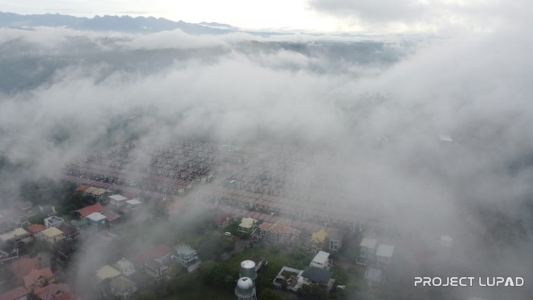 Sea of Clouds Fog in Uptown Cagayan de Oro Aerial View