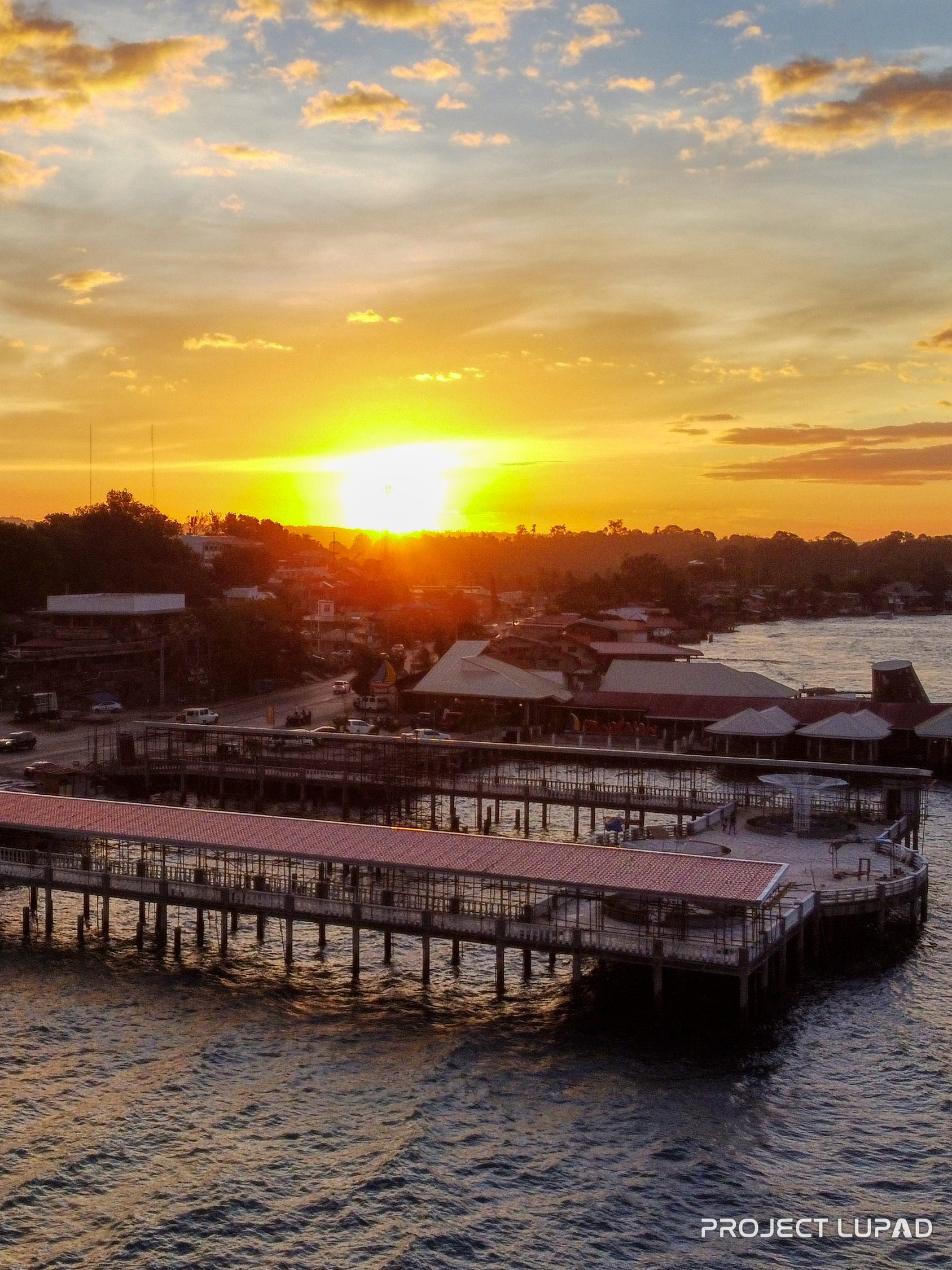 New Opol Boardwalk Spectacular Sunset to Sundown Aerial View