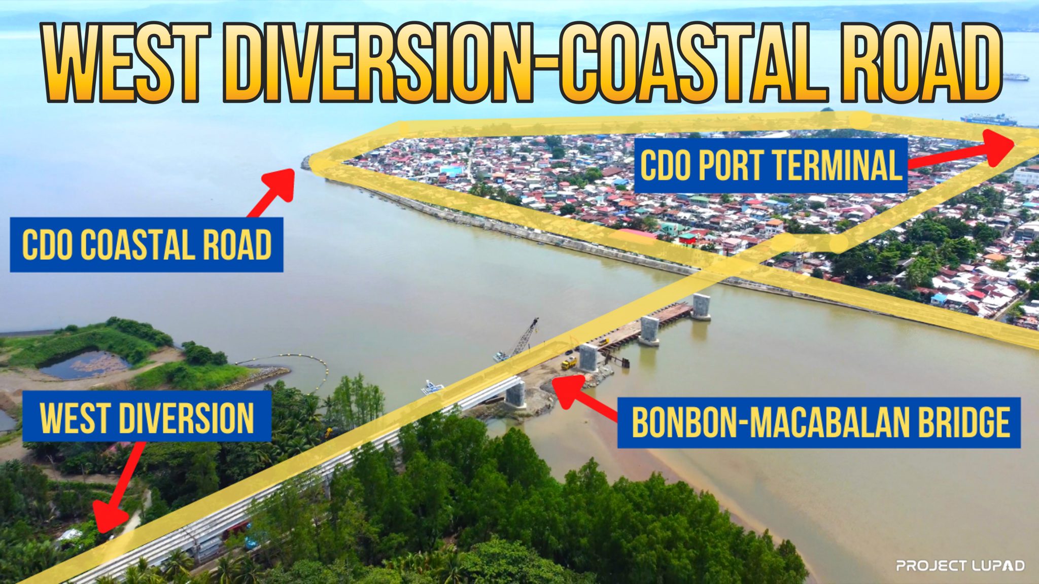 CDO West Diversion-Port-Coastal Road via Bonbon-Macabalan Bridge