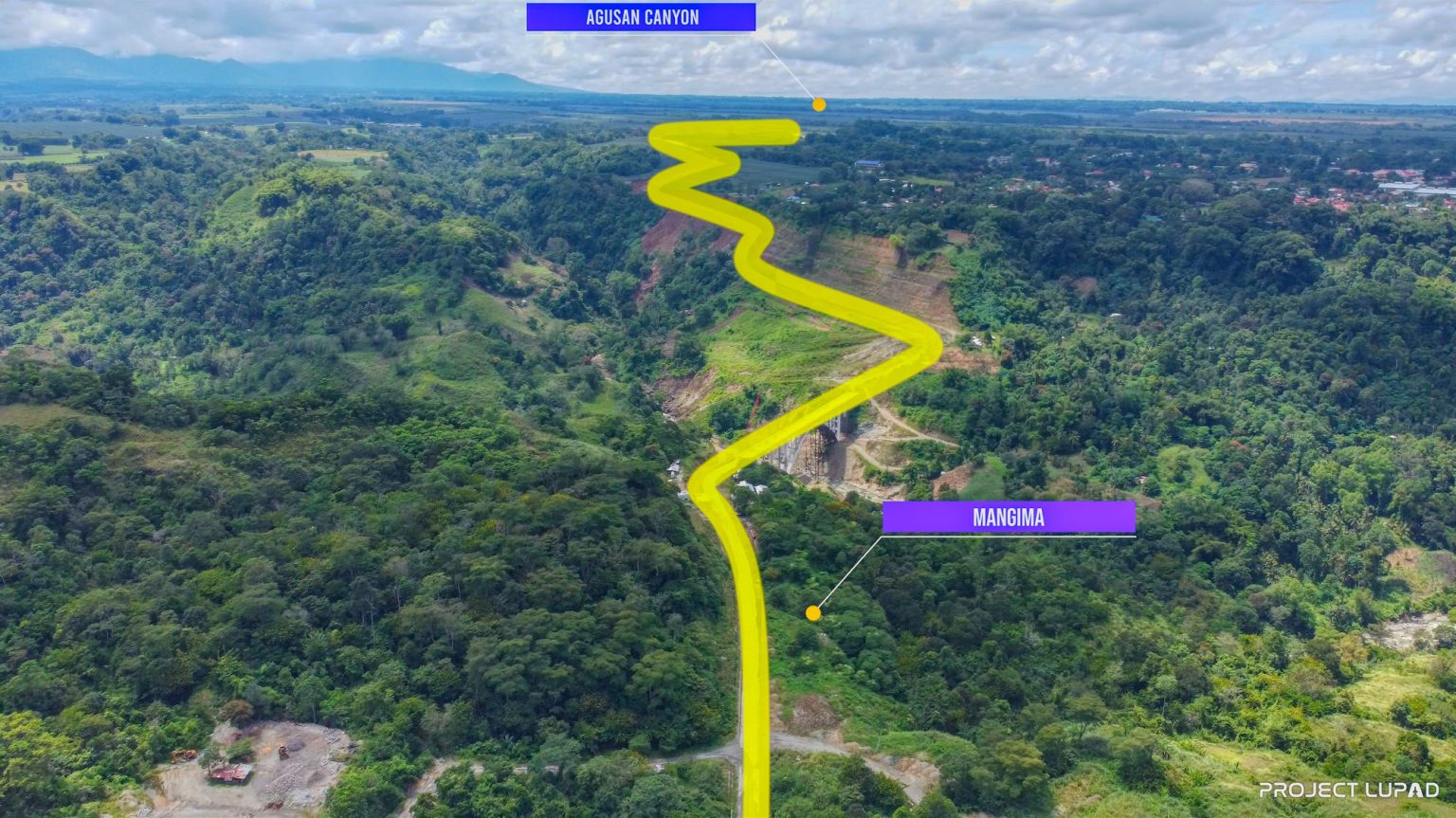 Mangima-Agusan Canyon Bypass Road as of October 2021