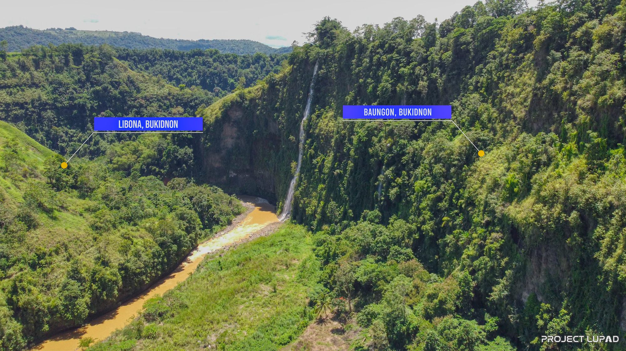 Triple Waterfalls at Balangikog Falls in Bukidnon