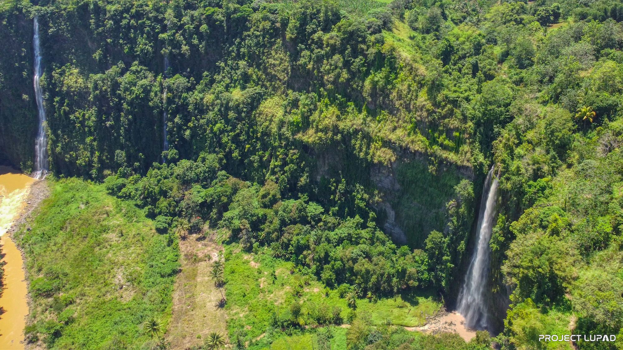 Triple Waterfalls at Balangikog Falls in Bukidnon