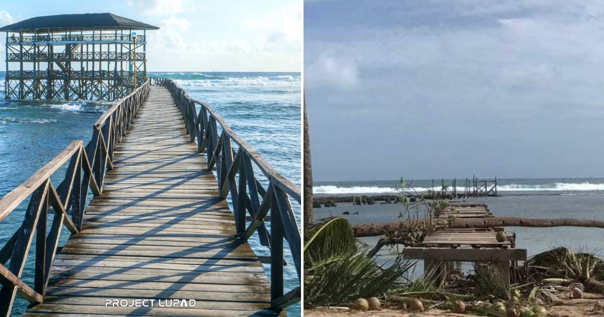 Cloud 9 Boardwalk Typhoon Odette Aftermath in Siargao