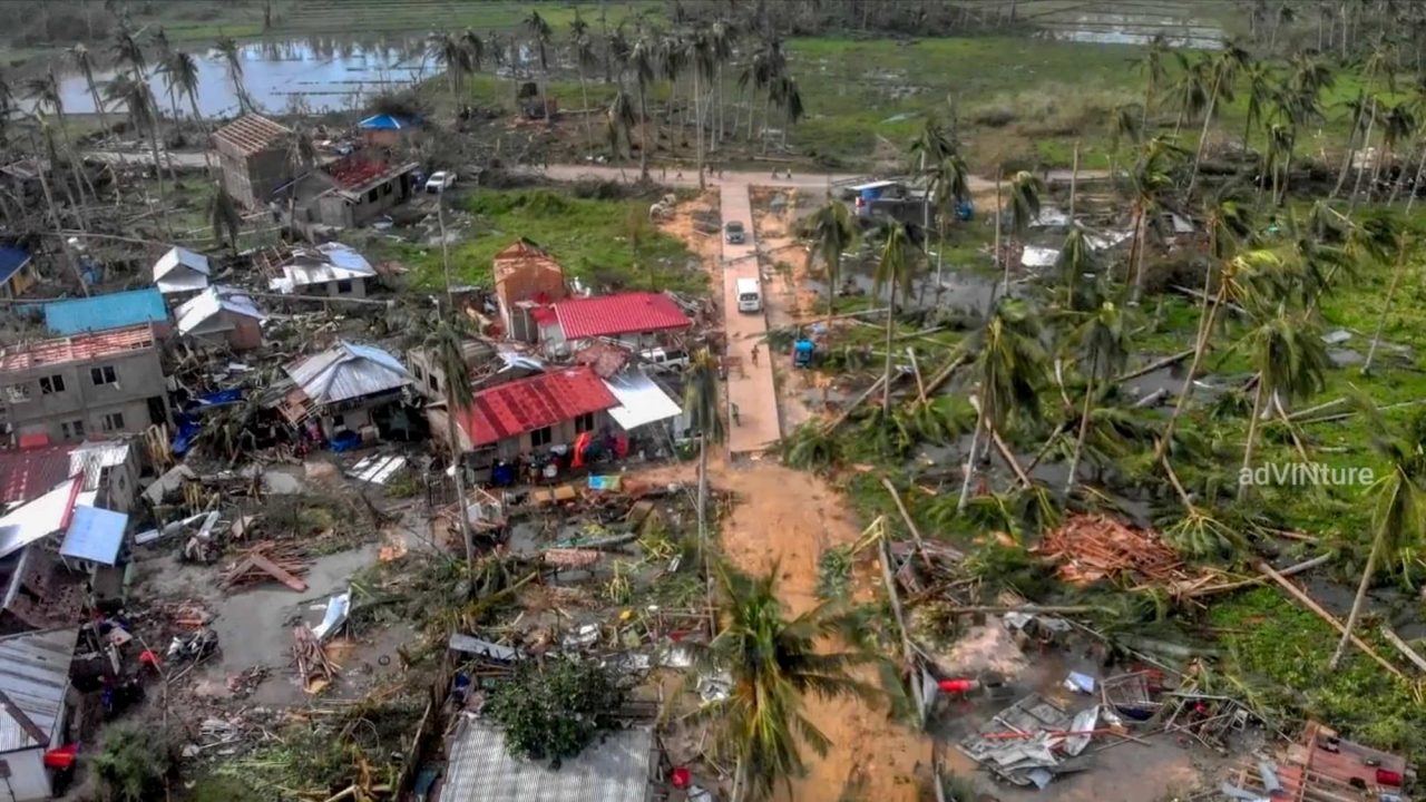 Siargao Island Typhoon Odette Aftermath Aerial Survey