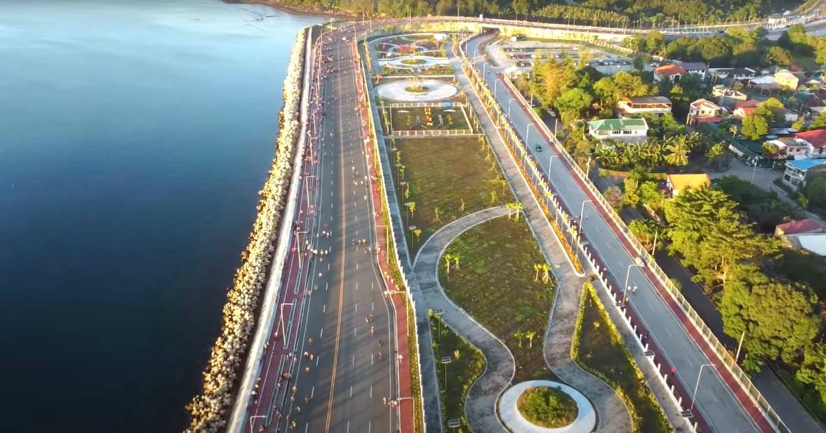 Davao Coastal Road Now Open to Public Aerial View