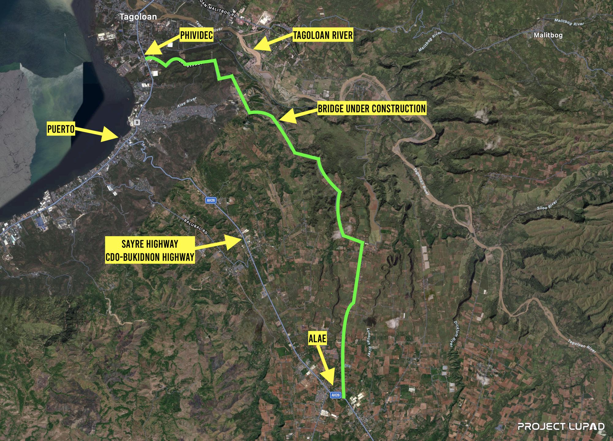 New Alae-PHIVIDEC Tagoloan Bypass Road as of March 2022