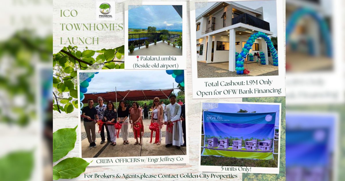 New iCO Townhomes at Green East Subdivision in Lumbia CDO