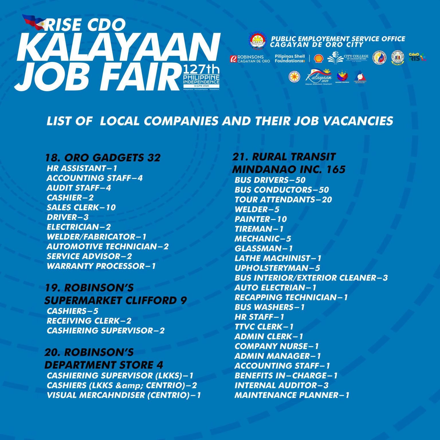 Independence Day Job Fair 2025 at Robinsons Cagayan de Oro
