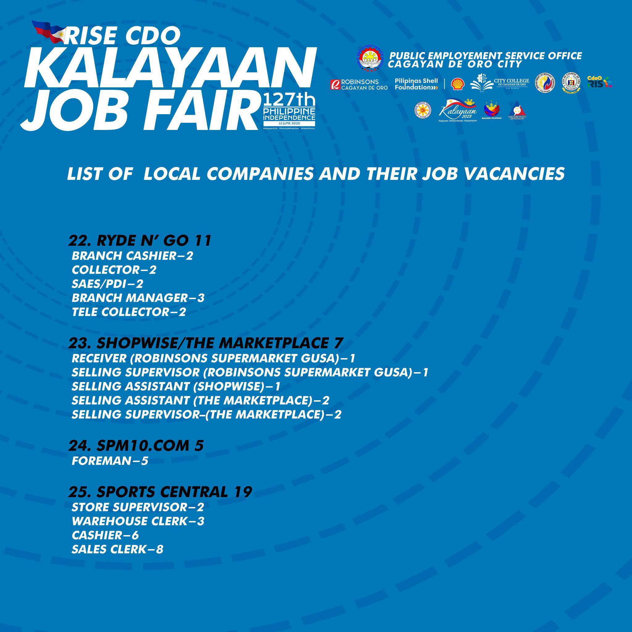 Independence Day Job Fair 2025 at Robinsons Cagayan de Oro